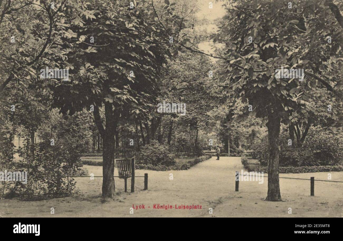 Lyck, Ostpreußen - Königin-Luise-Platz Stock Photo - Alamy
