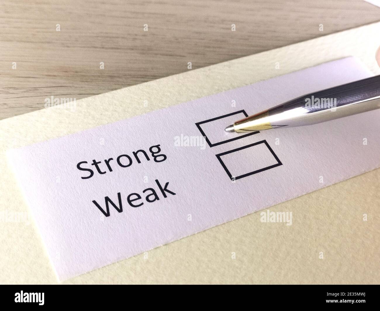 Strong and weak hi-res stock photography and images - Alamy