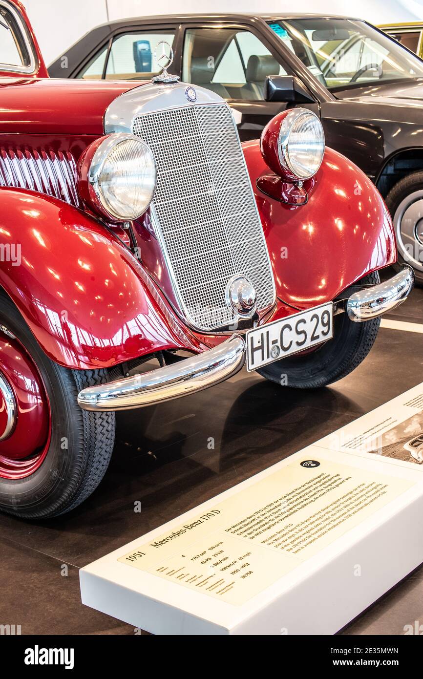 STUTTGART, GERMANY, 2019: 1951 Mercedes-Benz 170D first diesel-engined ...
