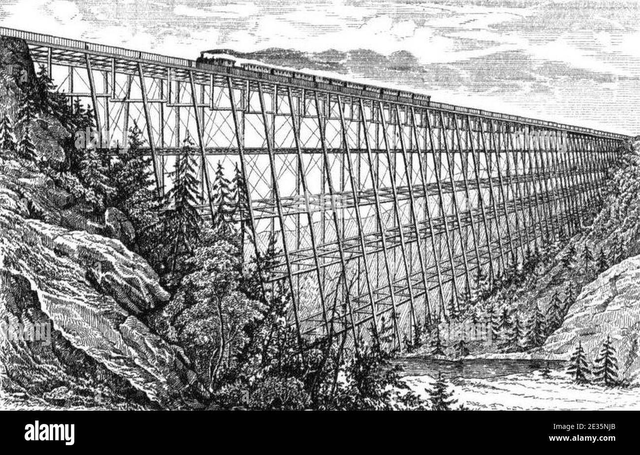 Lyman viaduct pacific railway 1876 Stock Photo - Alamy