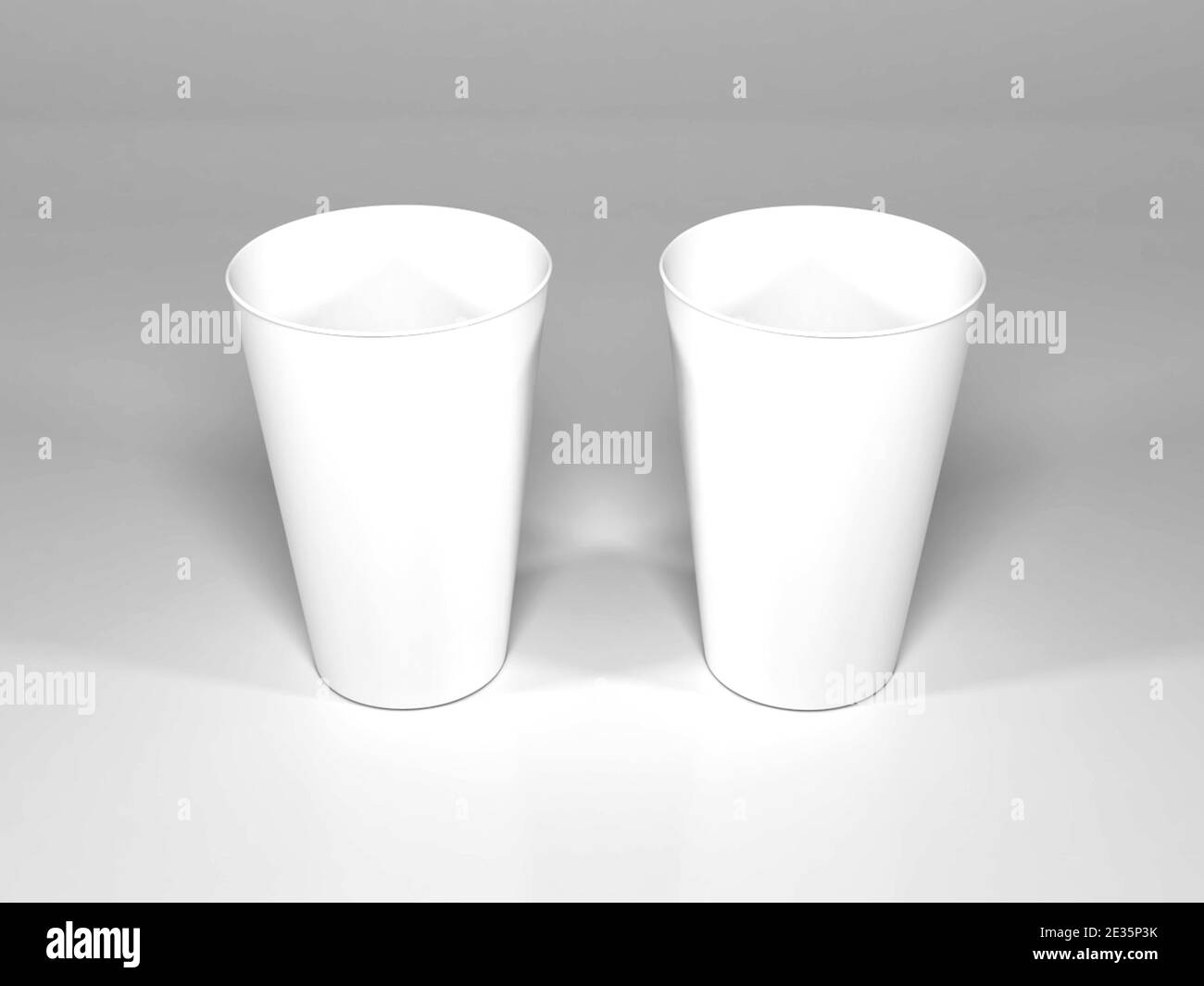 Realistic Plastic Cup Packaging 3D Illustration Mockup Scene on ...