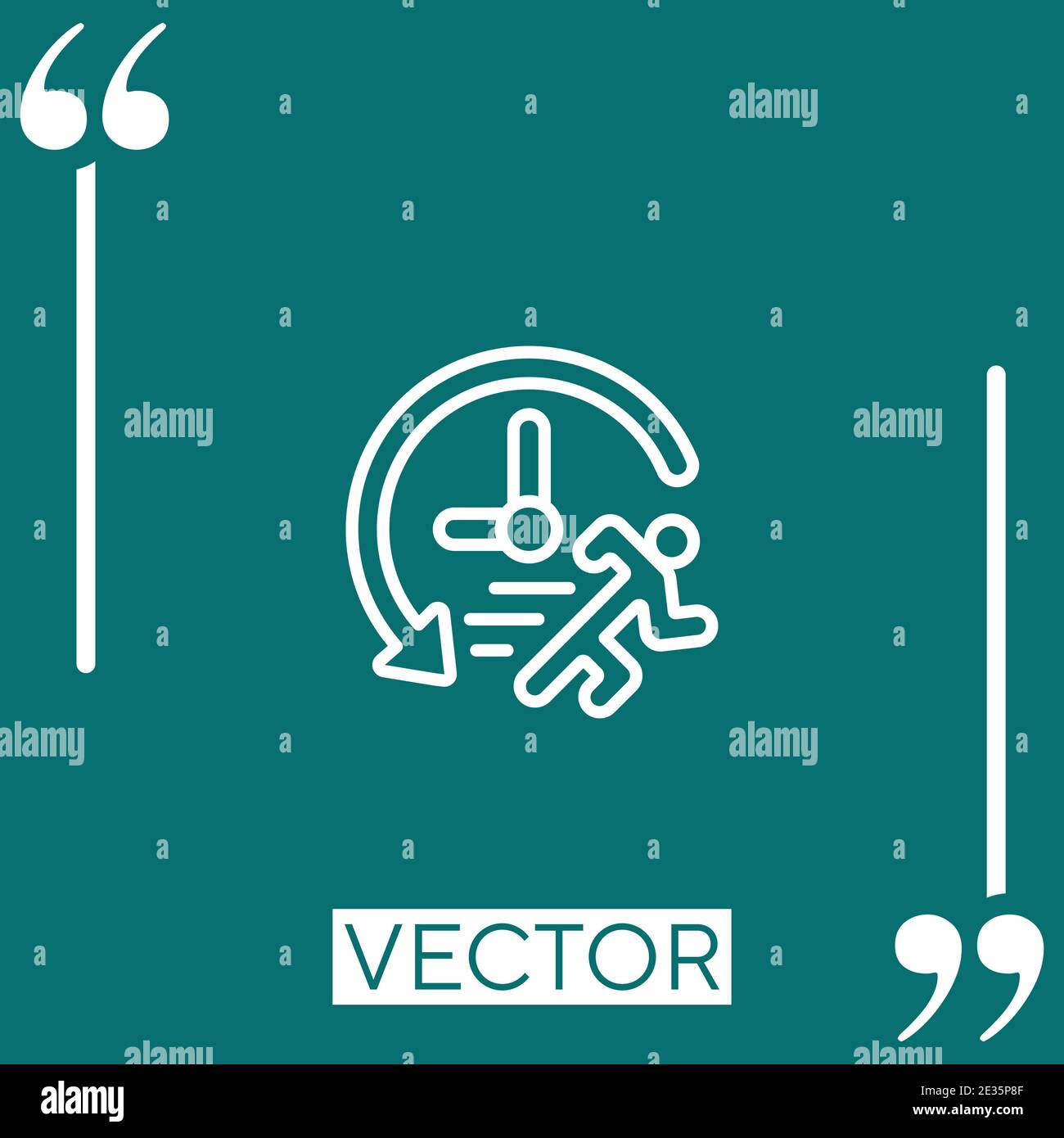 running man vector icon Linear icon. Editable stroke line Stock Vector ...
