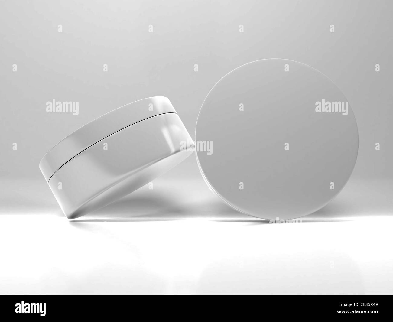 Realistic Pomade Packaging 3D Illustration Mockup Scene on Isolated ...