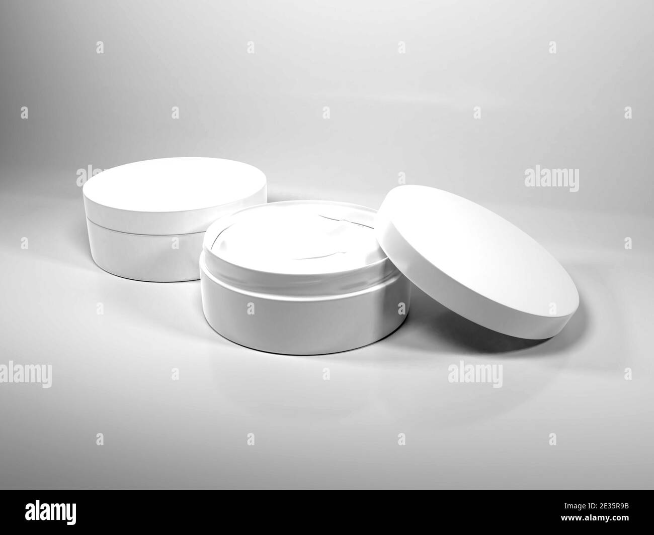 Realistic Pomade Packaging 3D Illustration Mockup Scene on Isolated ...