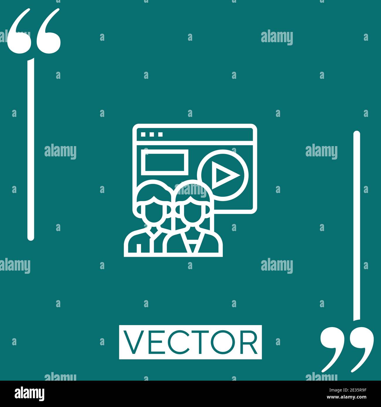 unique visitor vector icon Linear icon. Editable stroke line Stock ...