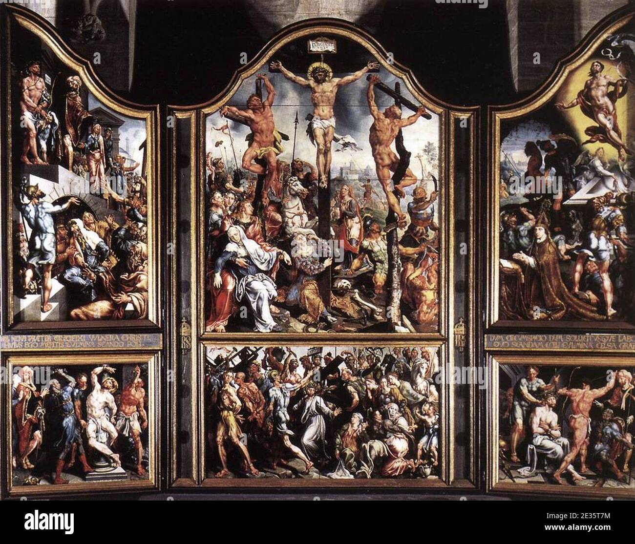 Maarten van Heemskerck - Triptych Stock Photo - Alamy