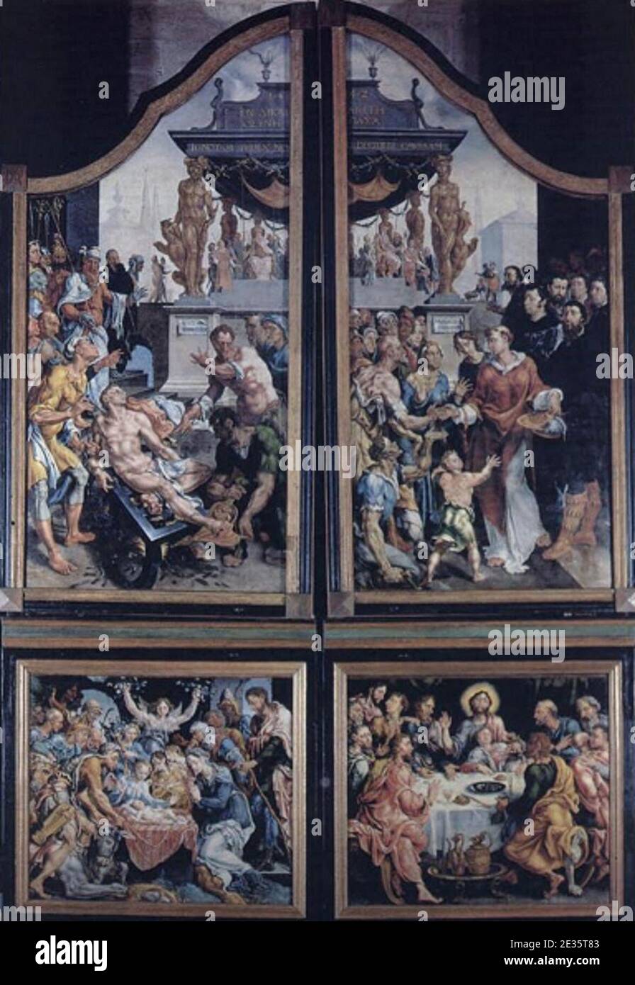 Maarten van Heemskerck - Triptych Linköping closed Stock Photo - Alamy