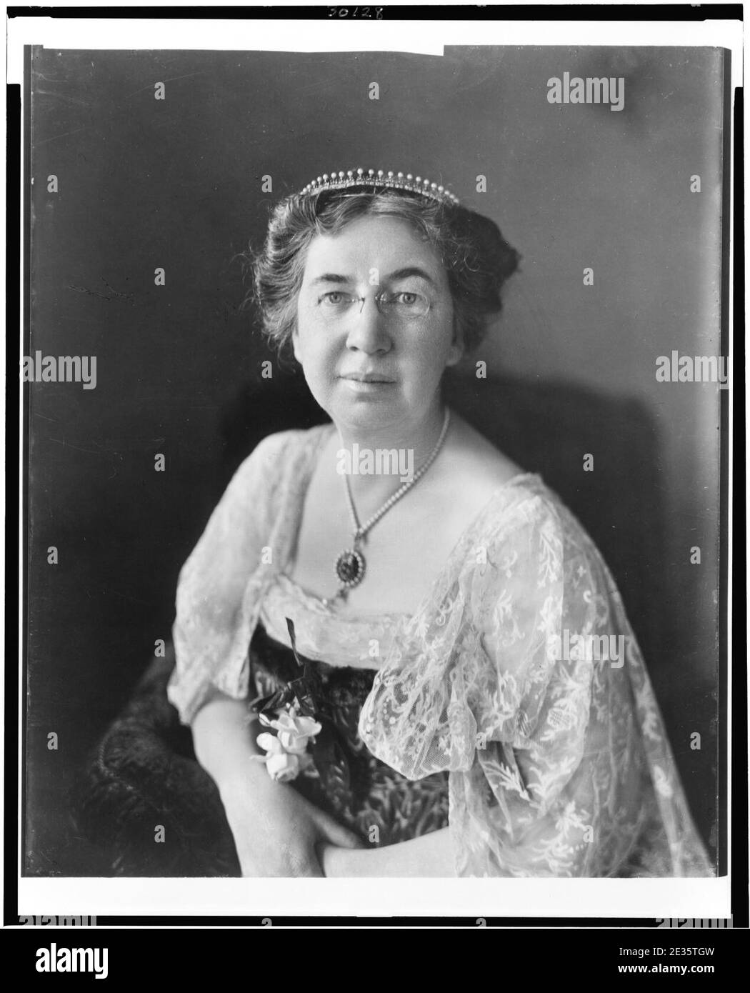 Mabel Hubbard Bell, half-length portrait, seated, facing front Stock ...