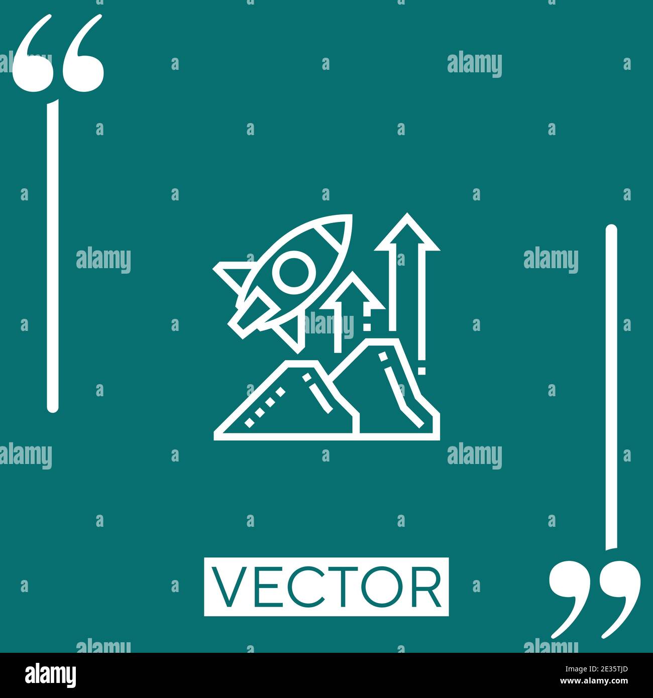 Mission success icon linear Stock Vector Images - Alamy
