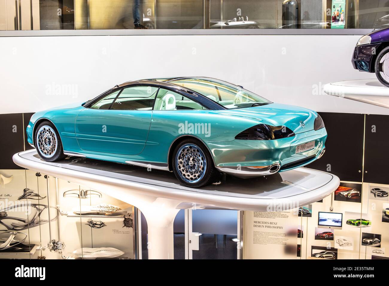 STUTTGART, GERMANY, 2019: Mercedes-Benz exhibition with vintage ...