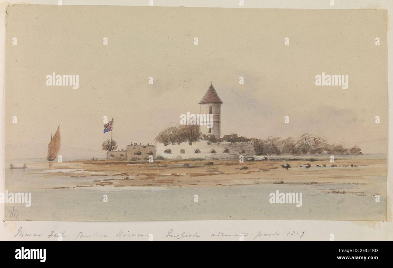 Macao Fort, 1857 Stock Photo - Alamy