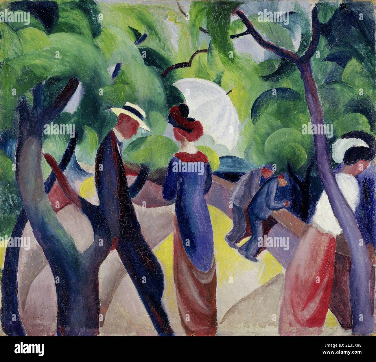 Macke, Promenade, 1913 Stock Photo - Alamy
