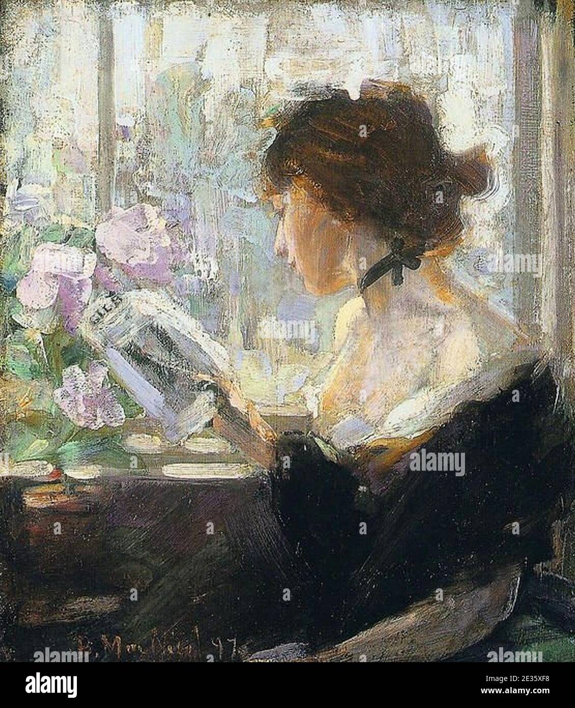 MacNicol Elizabeth reading Stock Photo - Alamy