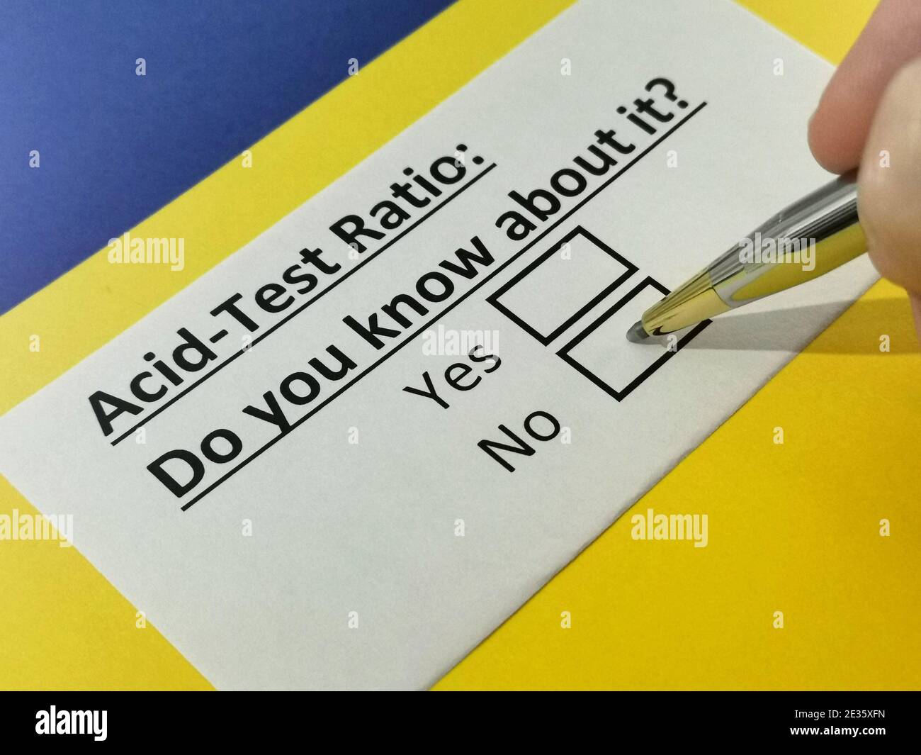 Acid test ratio hi-res stock photography and images - Alamy