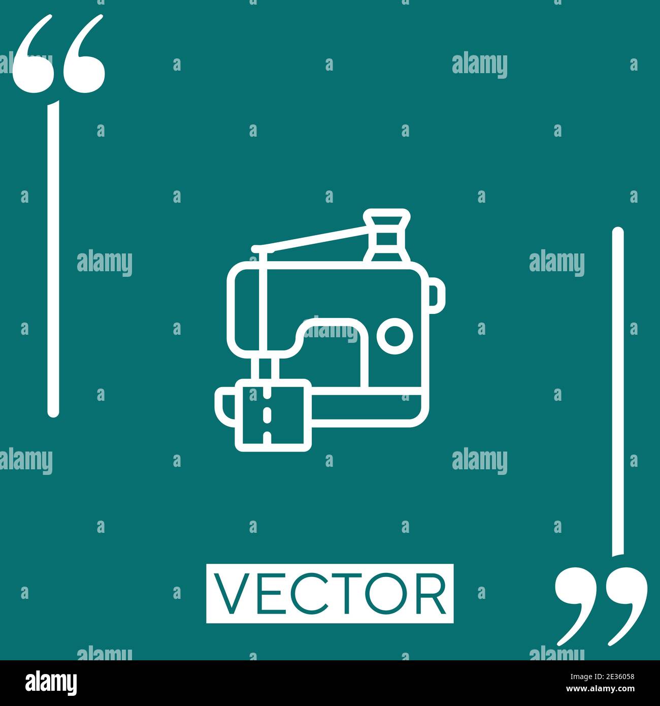 Sewing Machine Vector Icon Linear Icon Editable Stroke Line Stock