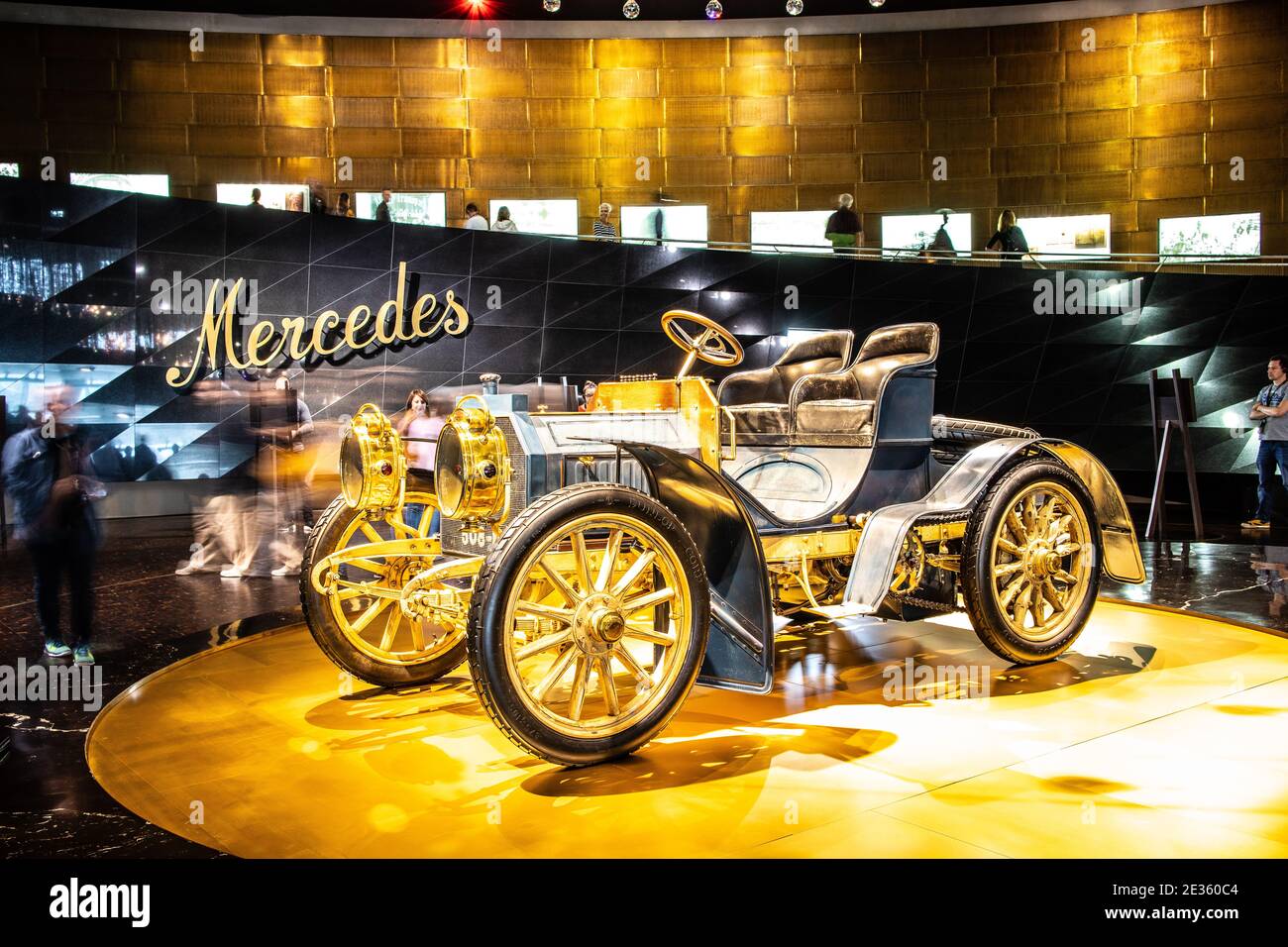 STUTTGART, GERMANY, 2019: Vintage retro old classic car bus Mercedes ...