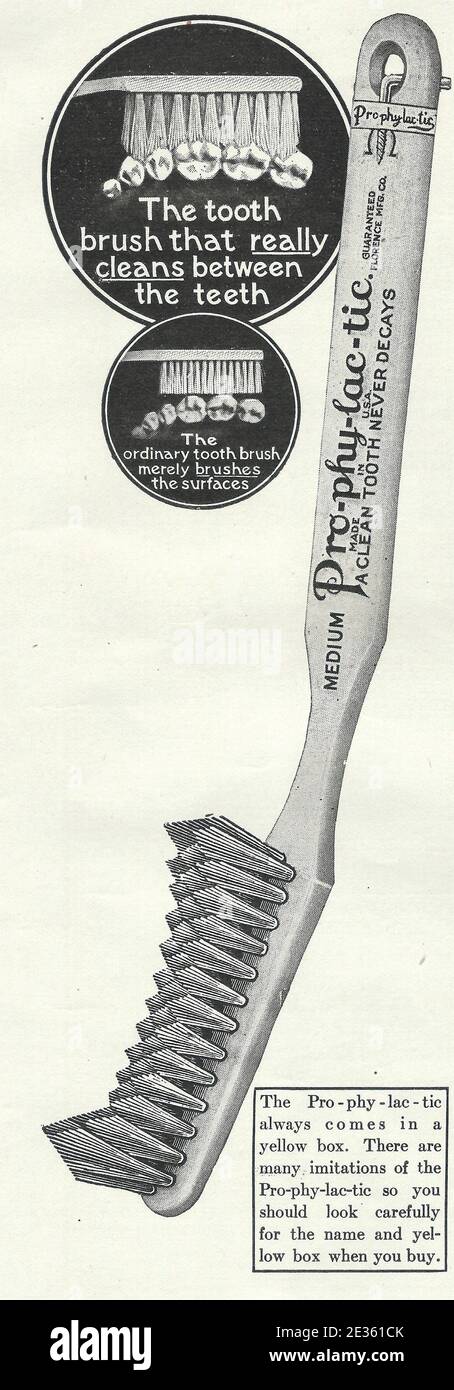 Vintage toothbrush ad hi-res stock photography and images - Alamy