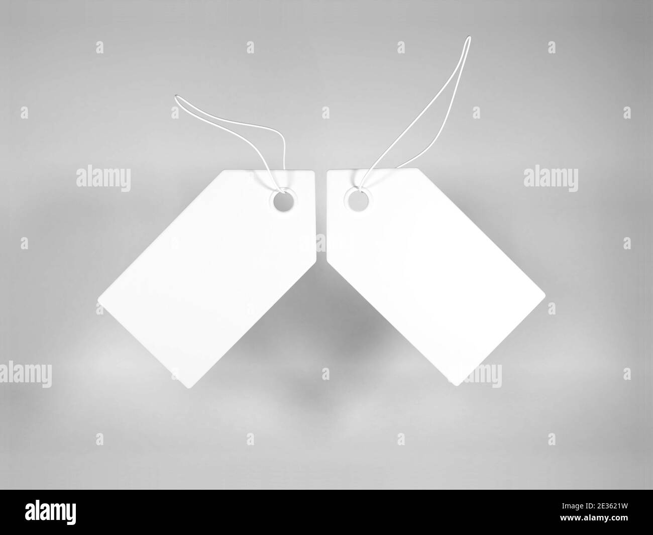 Realistic Price Tag Label 3D Illustration Mockup Scene on Isolated ...