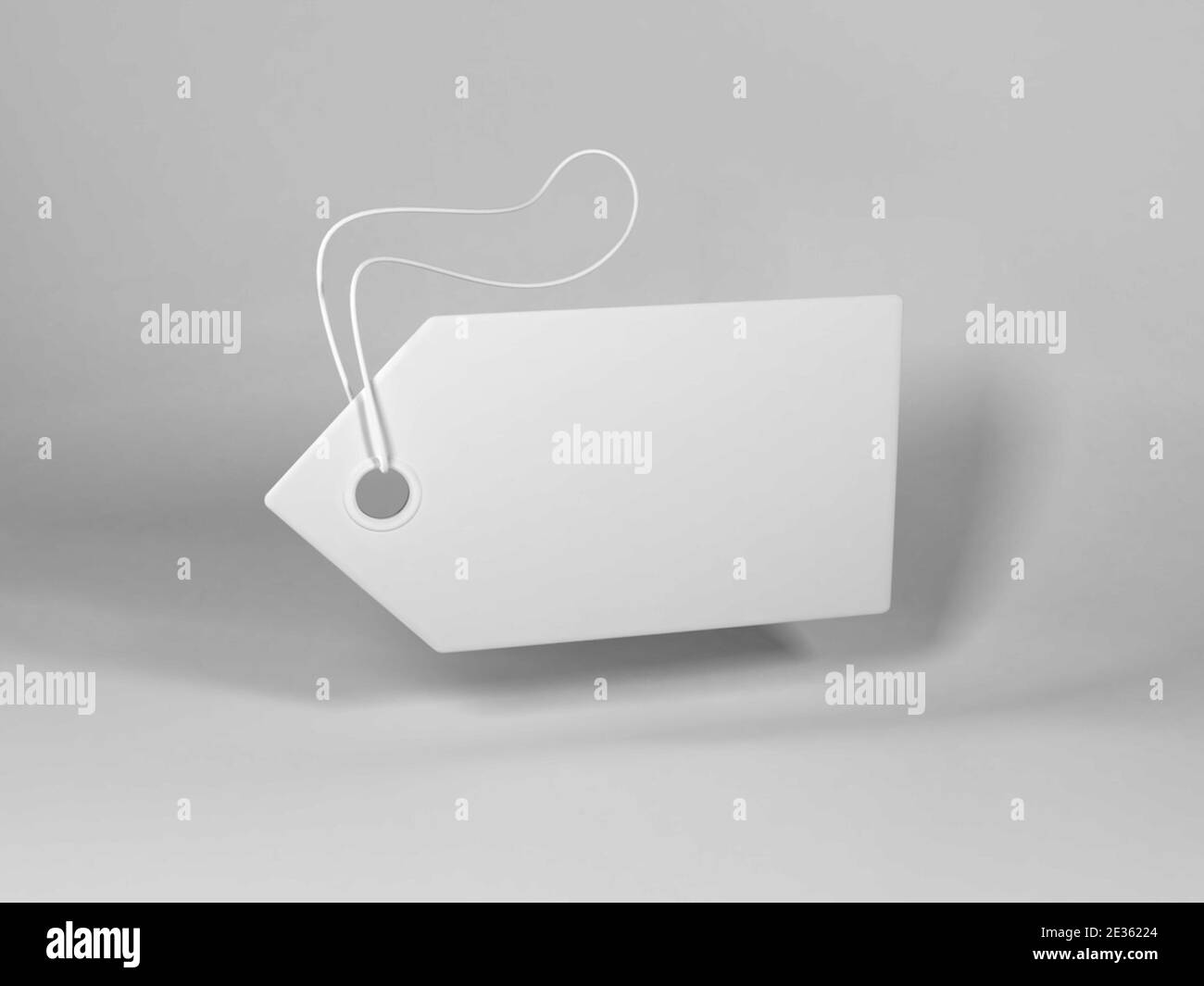 Realistic Price Tag Label 3D Illustration Mockup Scene on Isolated ...