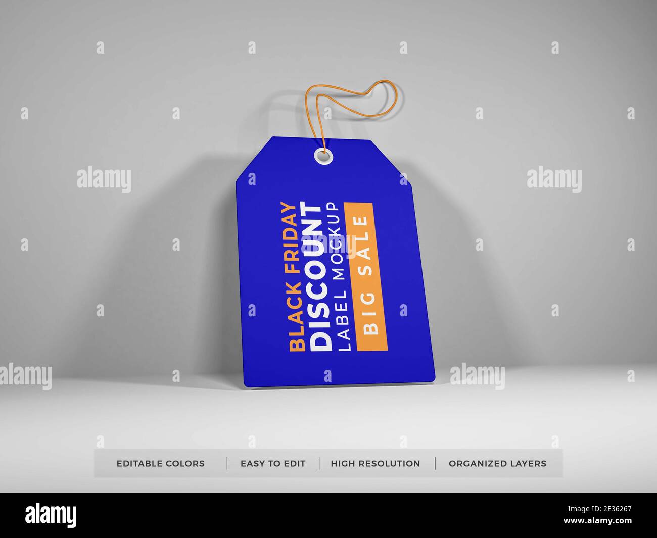 Realistic Price Tag Label 3D Illustration Mockup Scene on Isolated ...