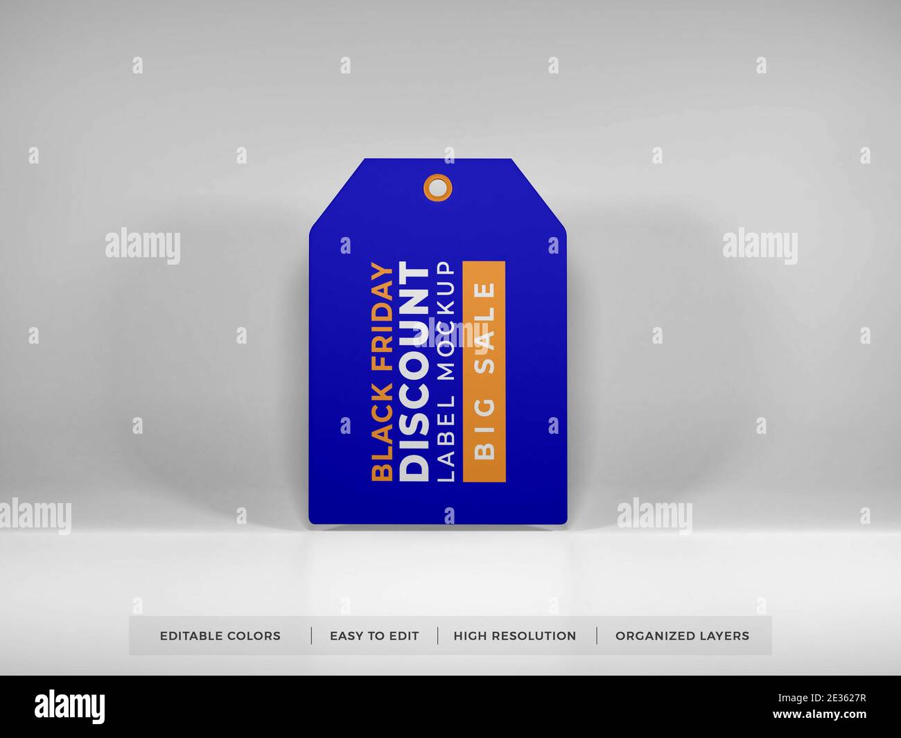 Realistic Price Tag Label 3D Illustration Mockup Scene on Isolated ...