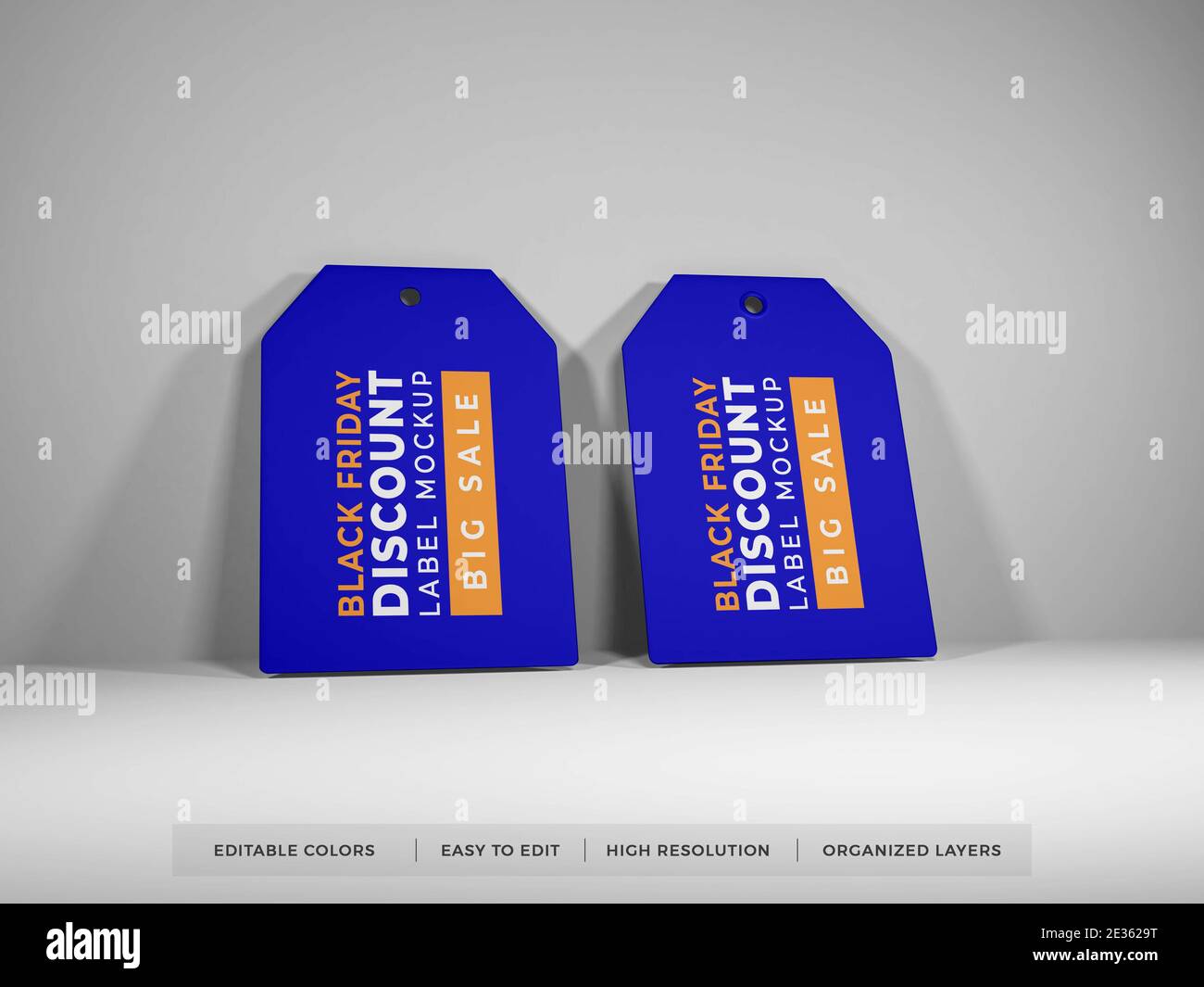 Realistic Price Tag Label 3D Illustration Mockup Scene on Isolated ...