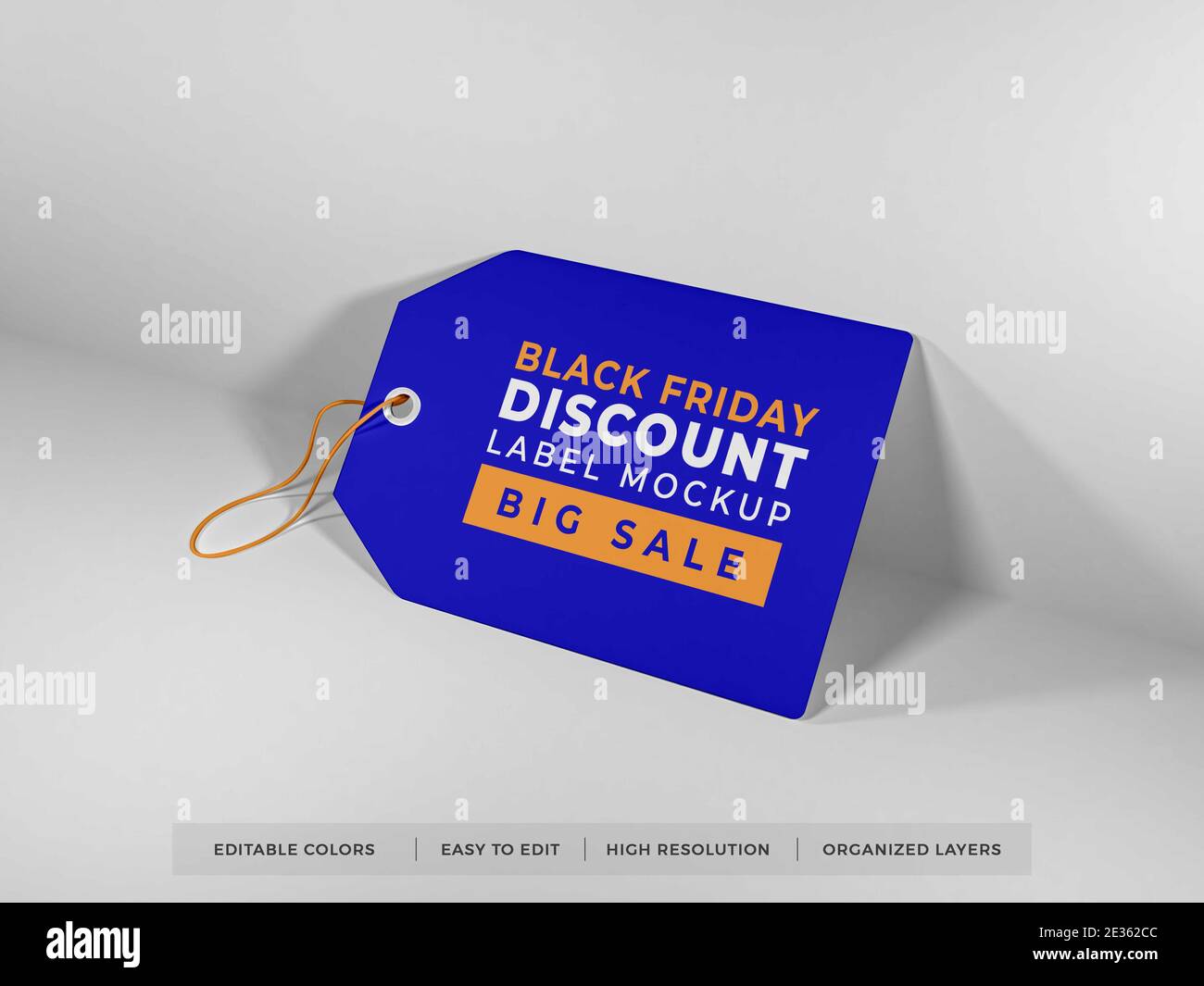 Realistic Price Tag Label 3D Illustration Mockup Scene on Isolated ...