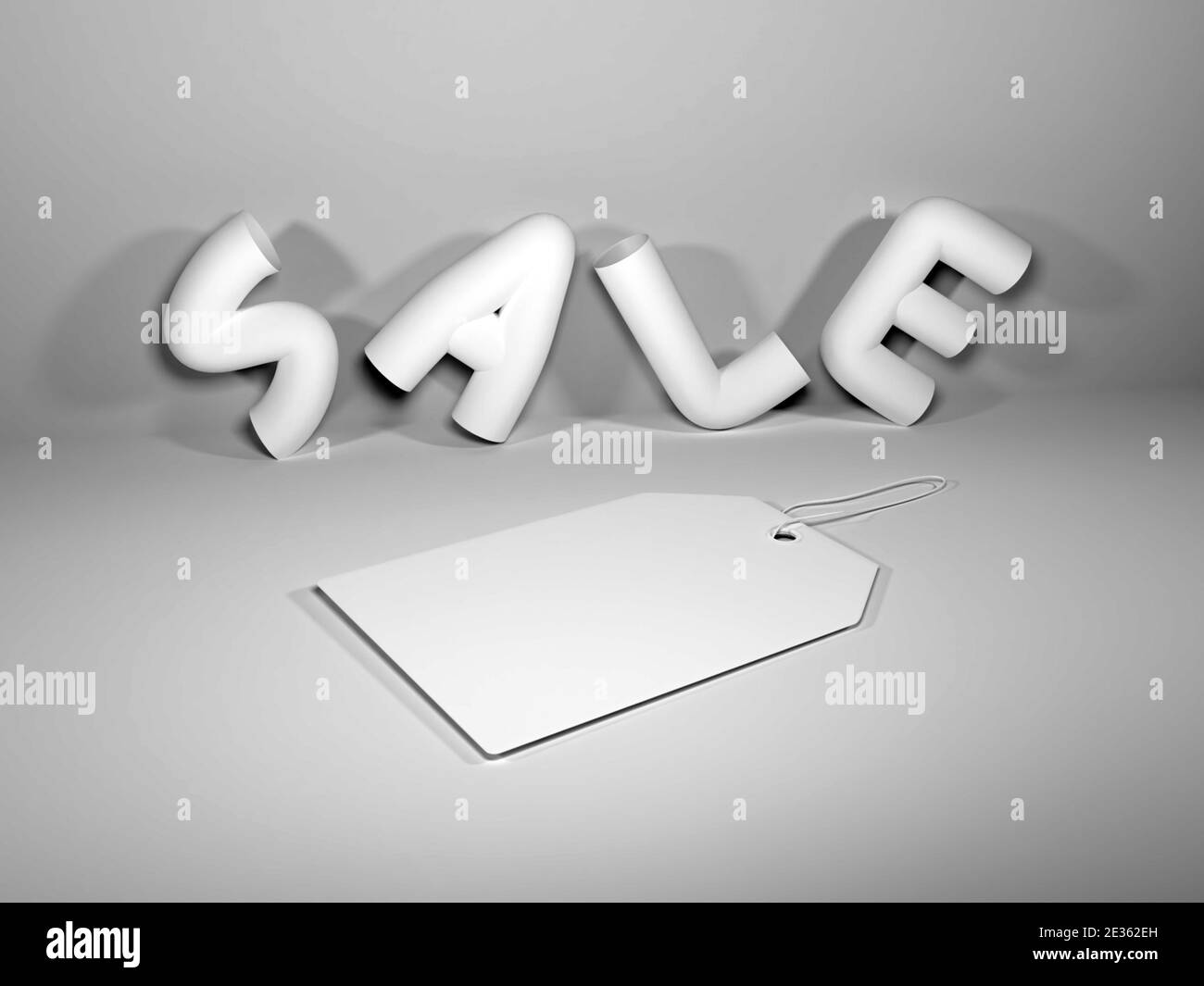 Realistic Price Tag Label 3D Illustration Mockup Scene on Isolated ...