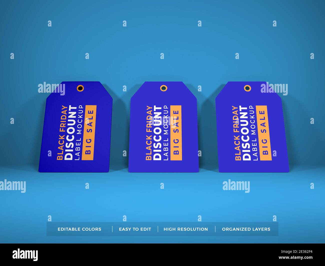 Realistic Price Tag Label 3D Illustration Mockup Scene on Isolated ...