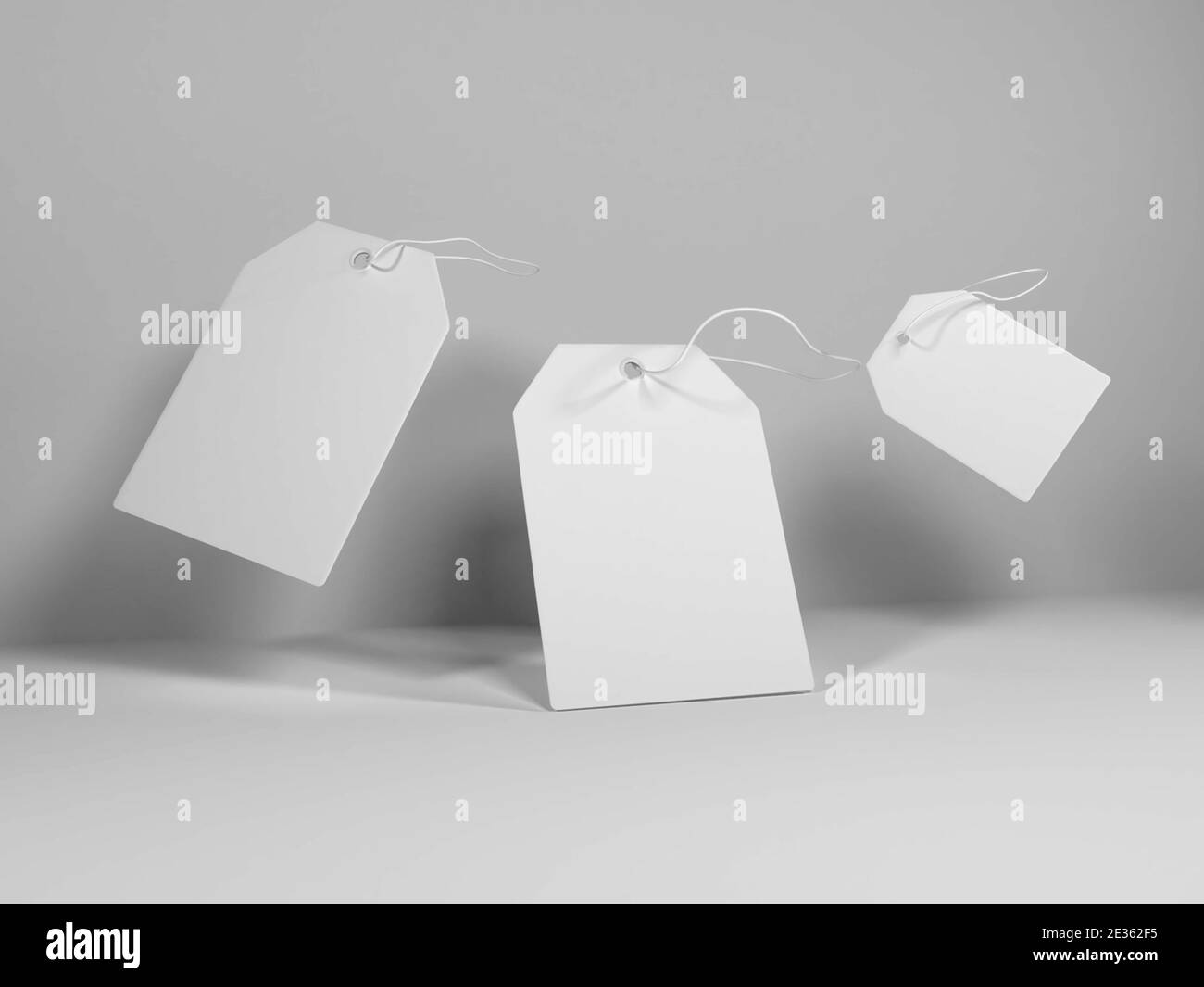 Realistic Price Tag Label 3D Illustration Mockup Scene on Isolated ...
