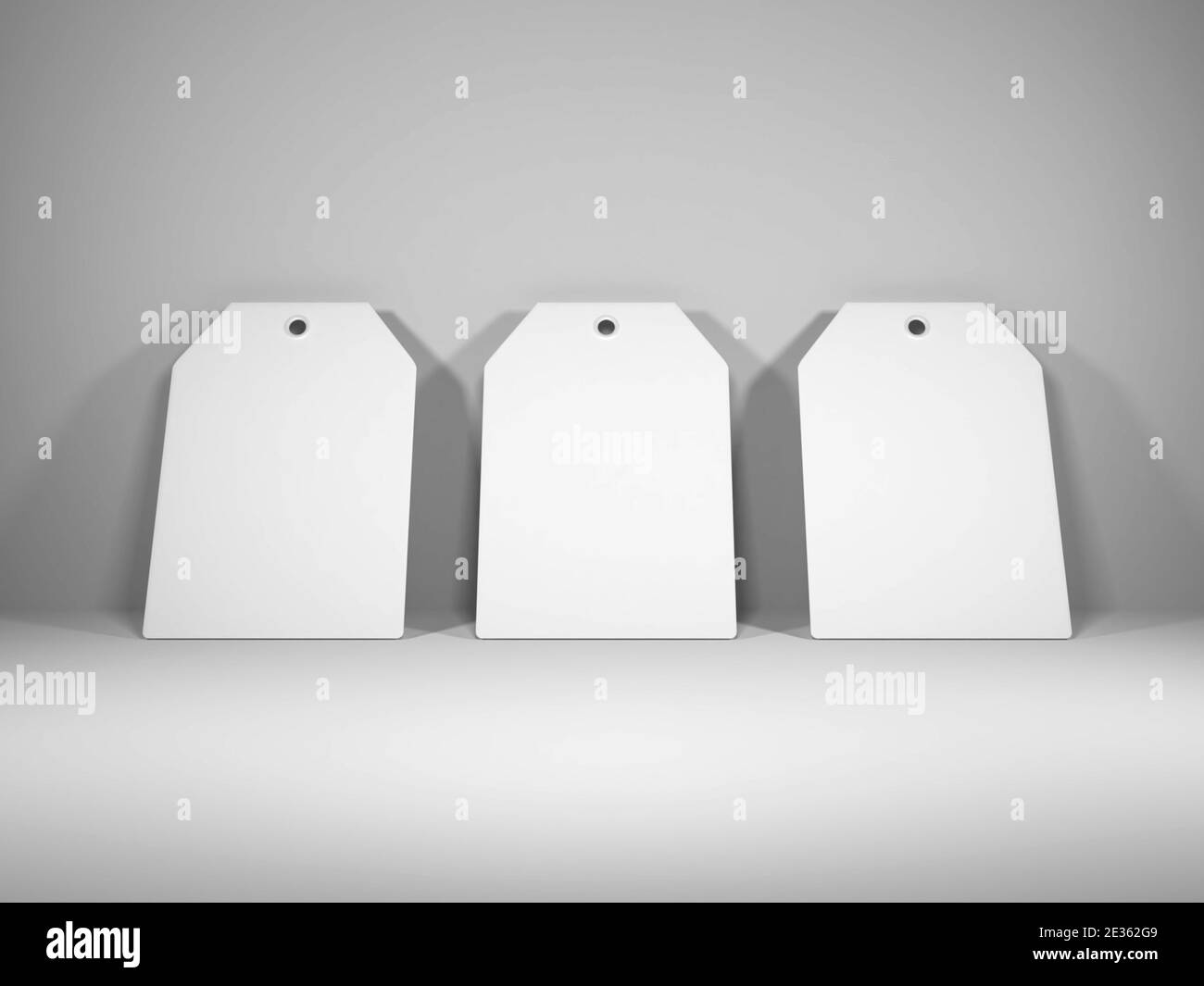 Realistic Price Tag Label 3D Illustration Mockup Scene on Isolated ...