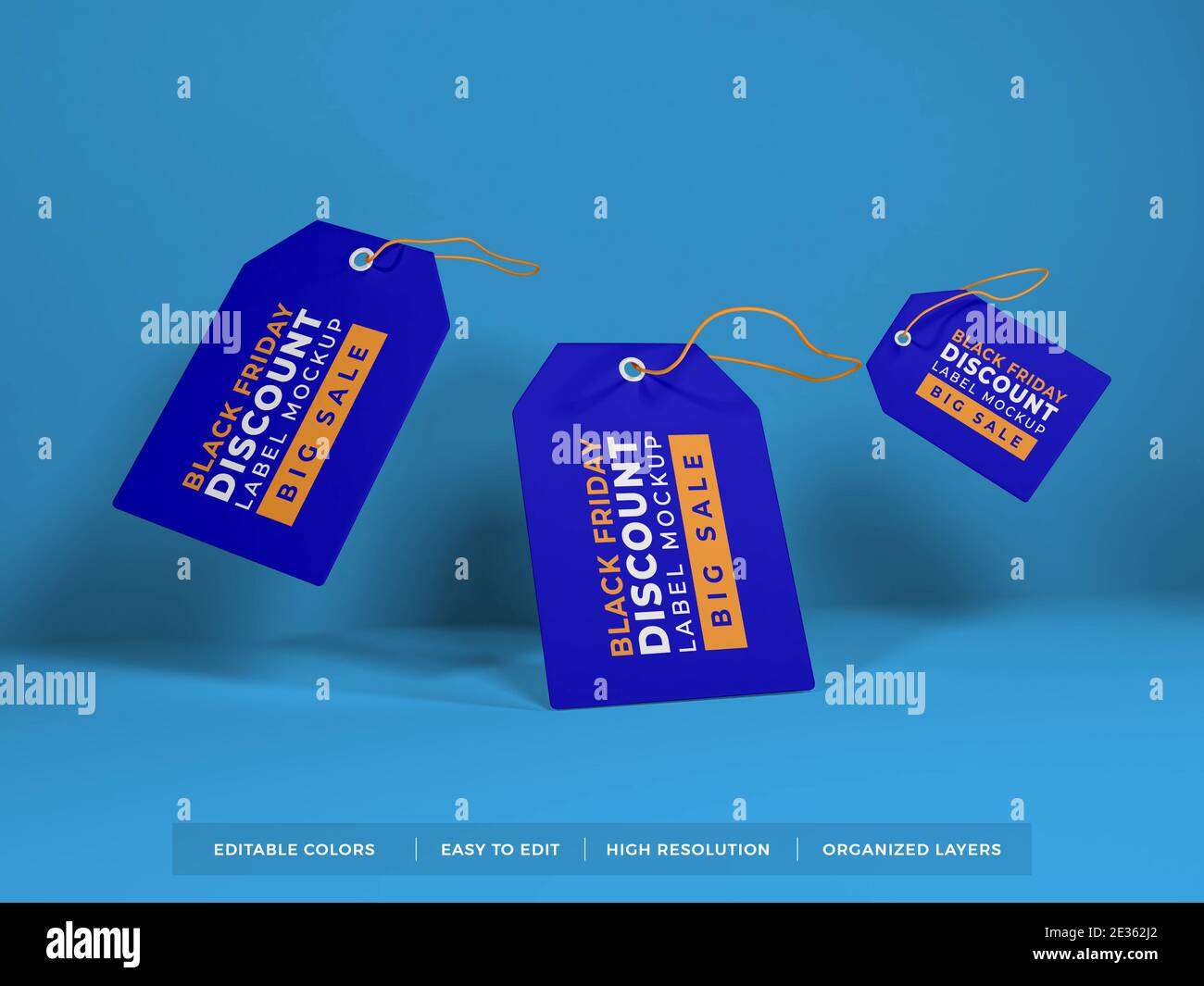Realistic Price Tag Label 3D Illustration Mockup Scene on Isolated ...