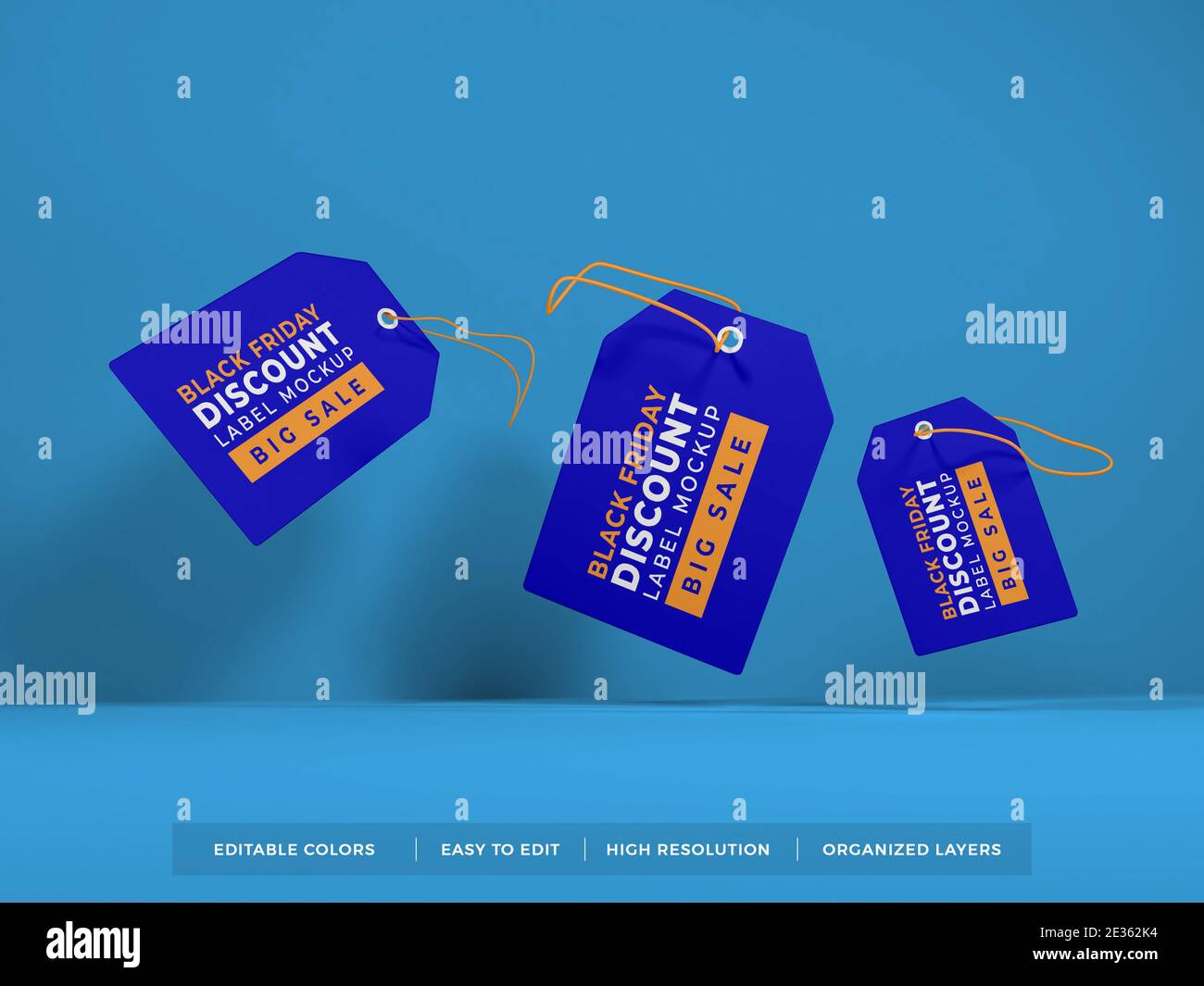 Realistic Price Tag Label 3D Illustration Mockup Scene on Isolated ...