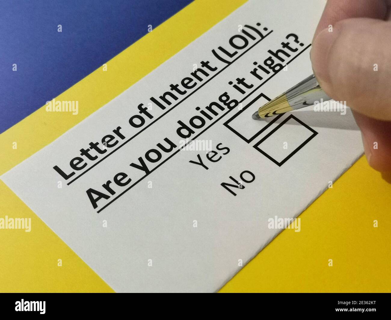 Letter of intent hi-res stock photography and images - Alamy