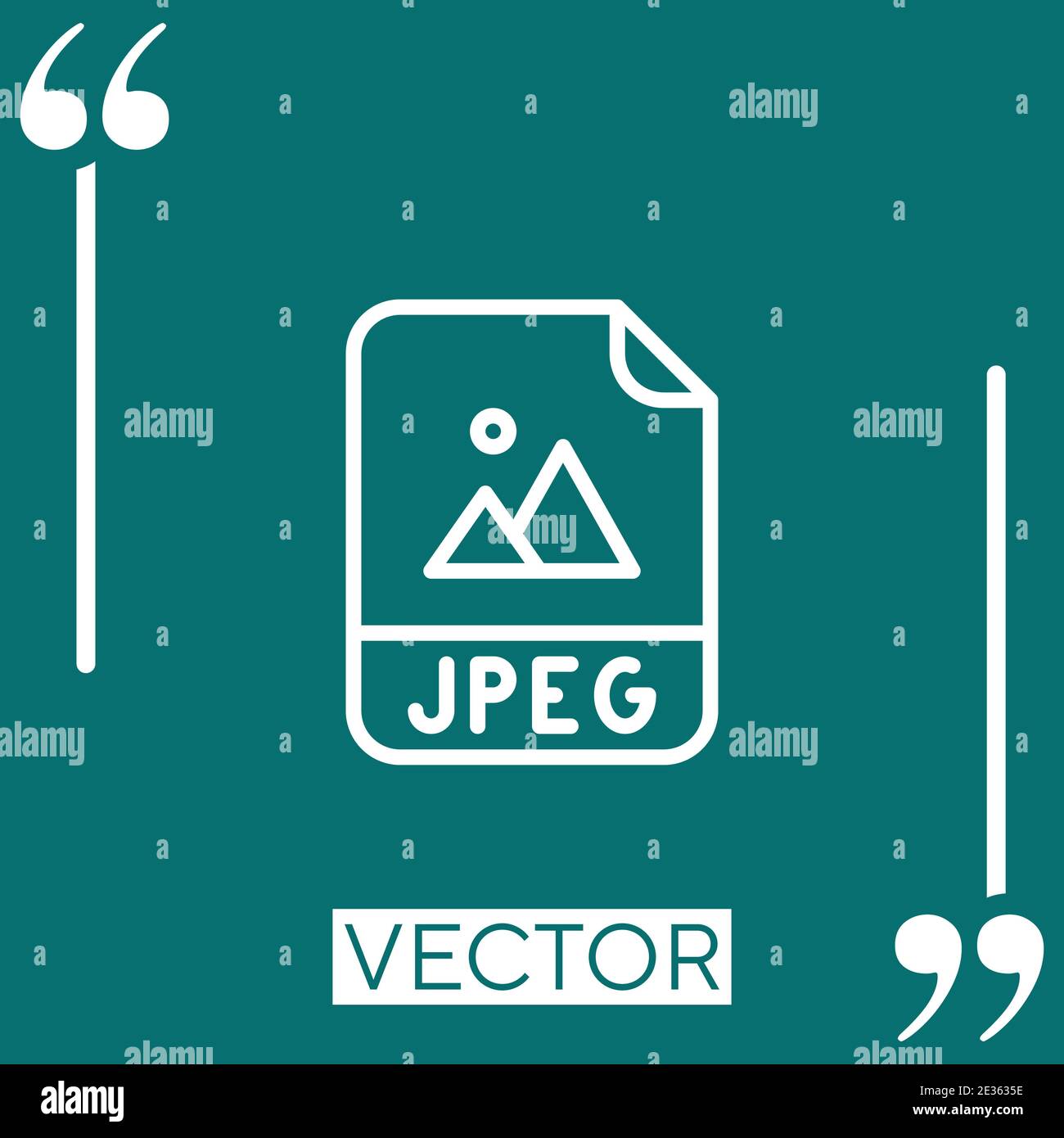 jpeg vector icon Linear icon. Editable stroke line Stock Vector Image ...