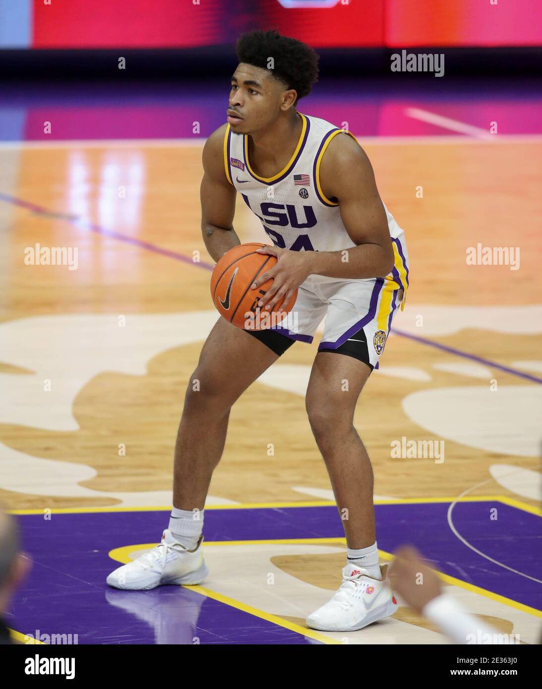 Baton Rouge, LA, USA. 16th Jan, 2021. LSU's Cameron Thomas (24) looks ...