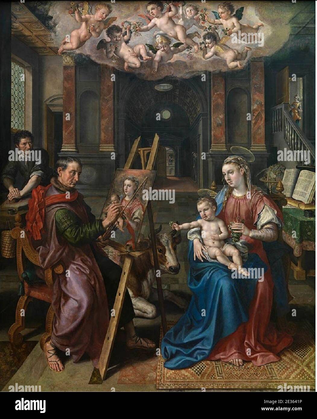 Maerten de Vos – St Luke Painting the Virgin Mary Stock Photo - Alamy