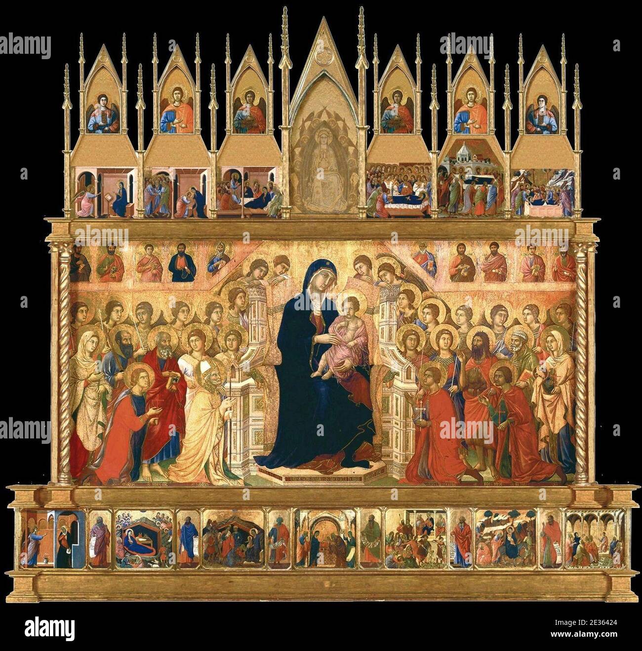 Maest 0 duccio 1308-11 siena duomo Stock Photo - Alamy