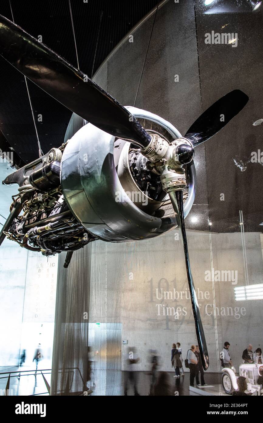 STUTTGART, GERMANY, 2019: Mercedes-Benz exhibition with vintage ...
