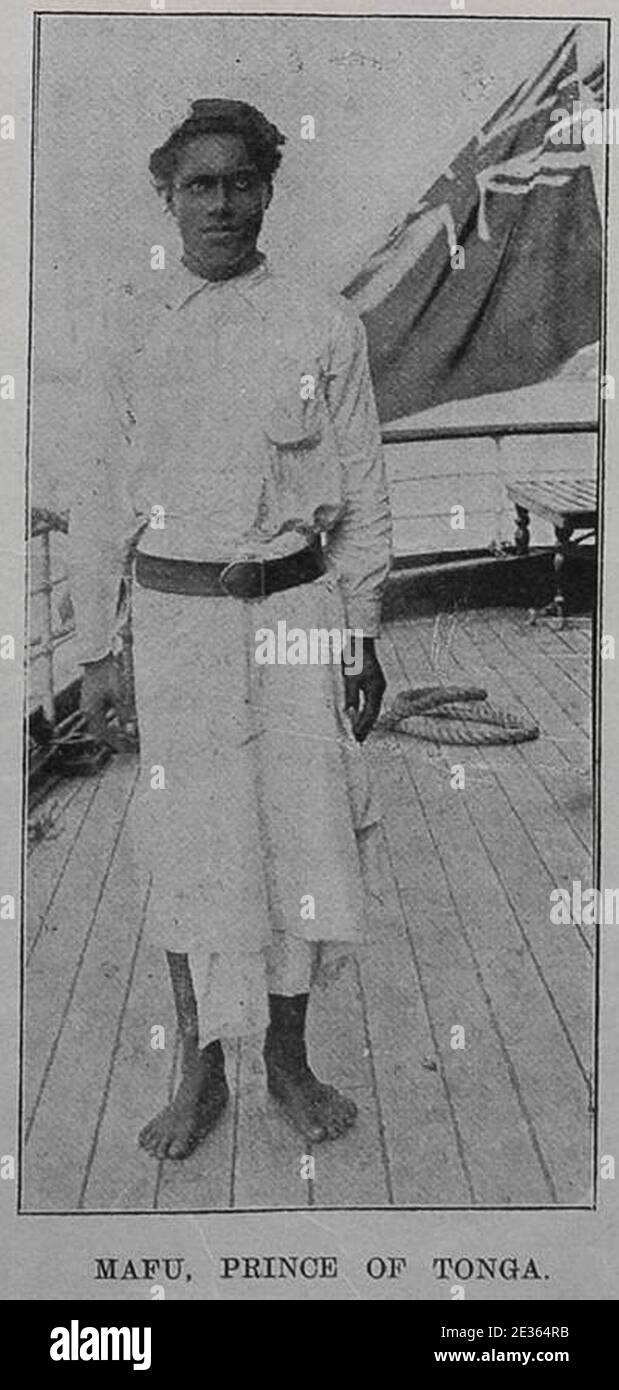 Mafu, Prince of Tonga, Auckland Weekly News, 31 August 1900 Stock Photo ...