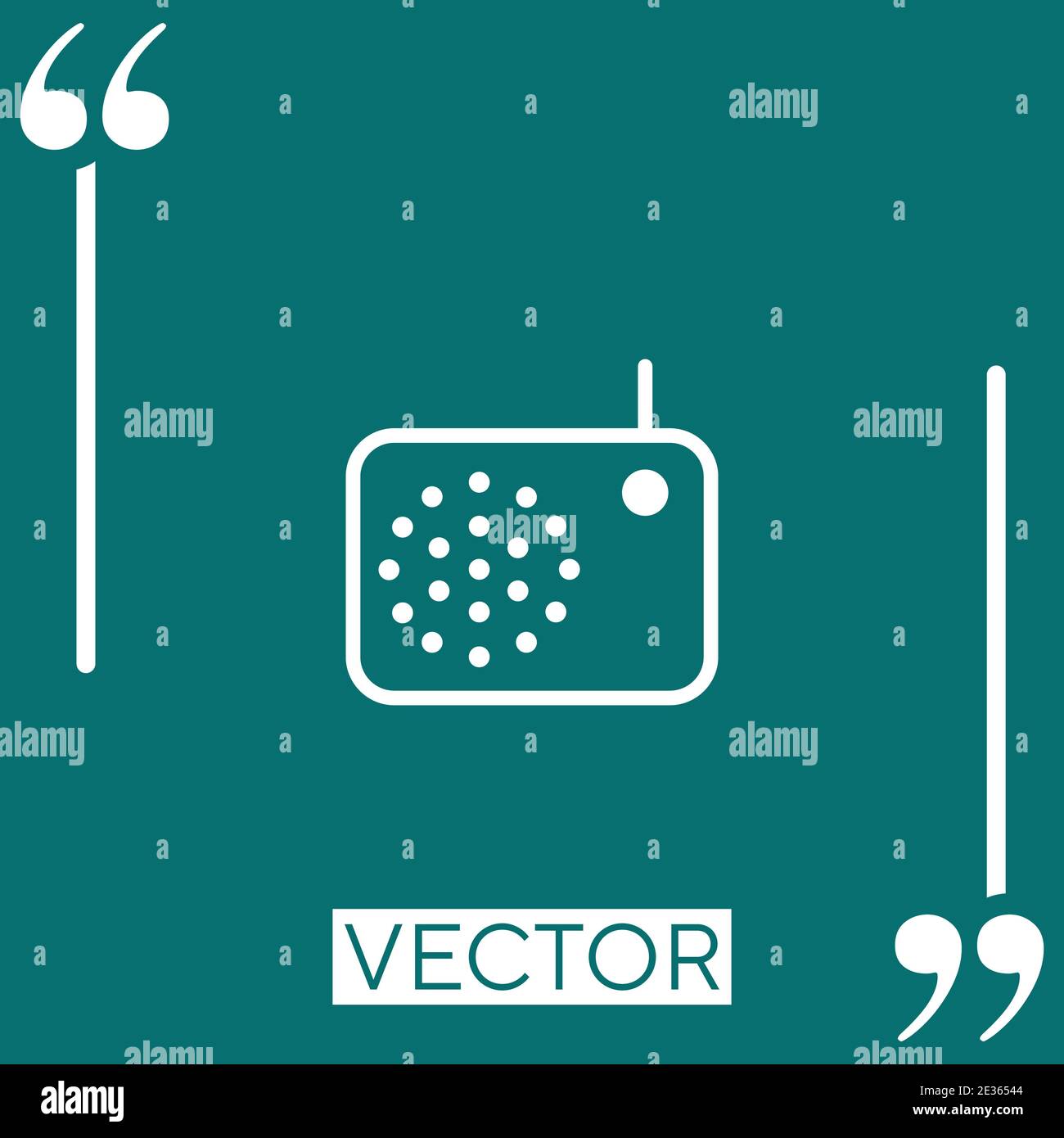 radio reciever vector icon Linear icon. Editable stroke line Stock ...