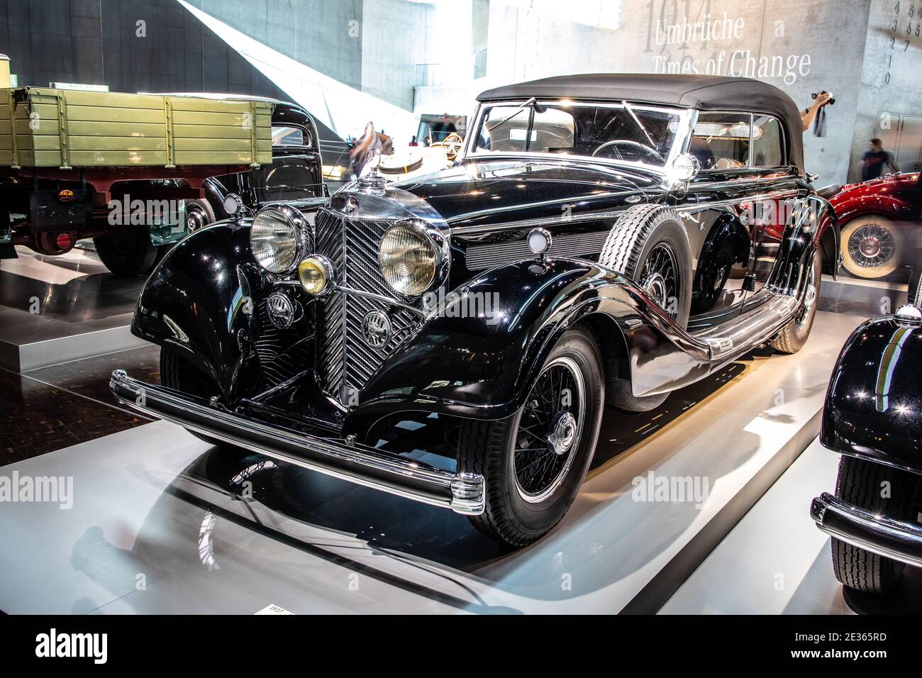 STUTTGART, GERMANY, 2019: Vintage retro old classic car bus Mercedes ...