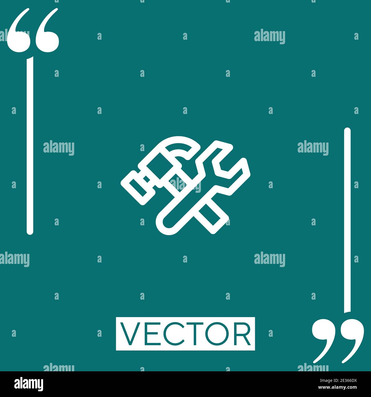 fix vector icon Linear icon. Editable stroke line Stock Vector Image ...