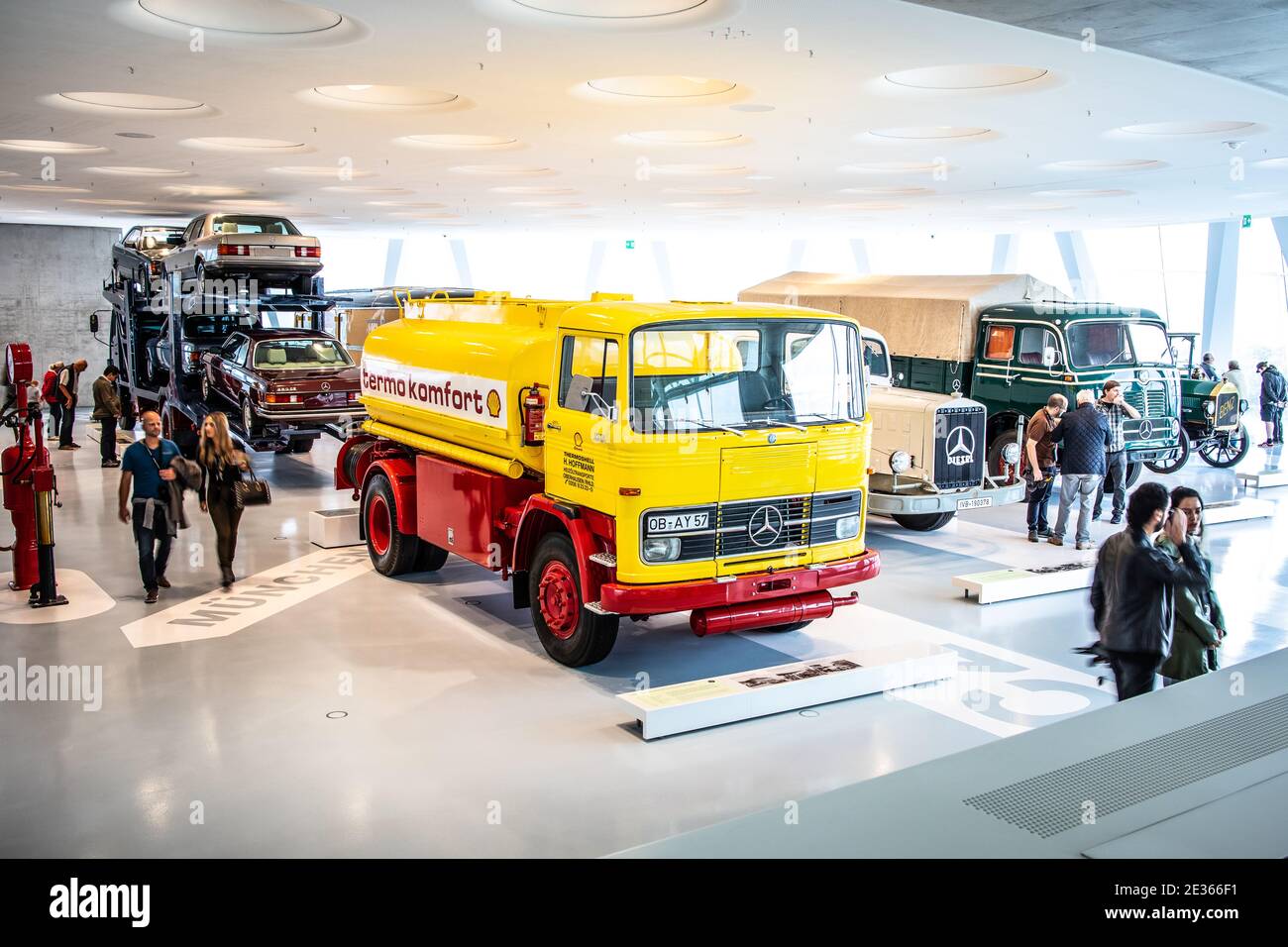 STUTTGART, GERMANY, 2019: 1974 Mercedes-Benz LP 1513 fuel oil tank ...