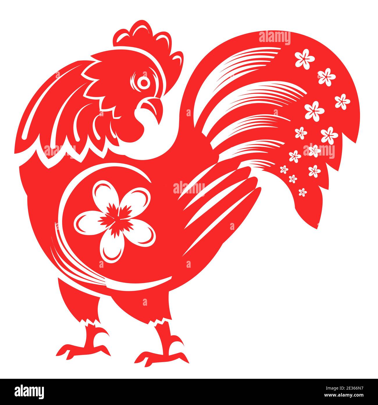 Chinese horoscope sign and zodiac rooster vector Stock Vector Image ...