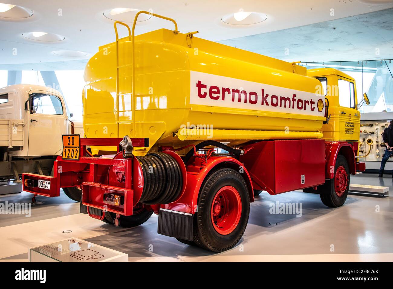 STUTTGART, GERMANY, 2019: 1974 Mercedes-Benz LP 1513 fuel oil tank ...