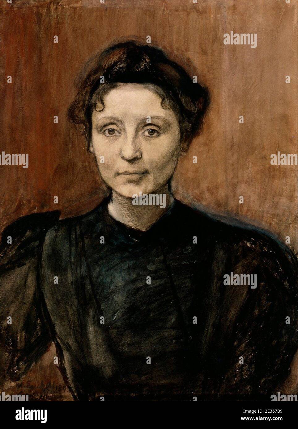 Magnus Enckell - Portrait of Sculptor Madeleine Jouvray Stock Photo - Alamy
