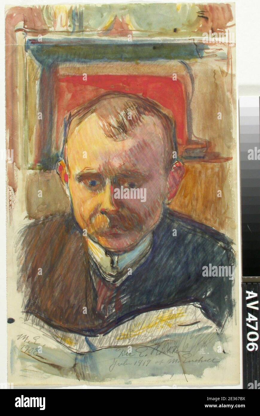 Magnus Enckell - Portrait of Edvard Richter Stock Photo - Alamy