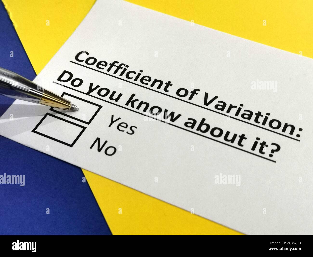 One person is answering question about coefficient of variation Stock ...