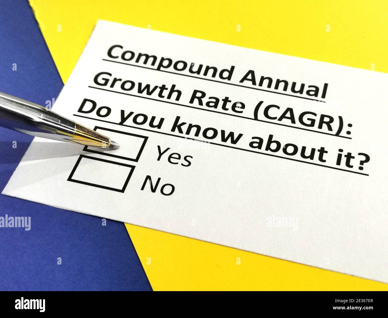 One person is answering question about compound annual growth rate ...